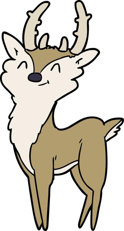 Cartoon Happy Stag 12396035 Vector Art At Vecteezy