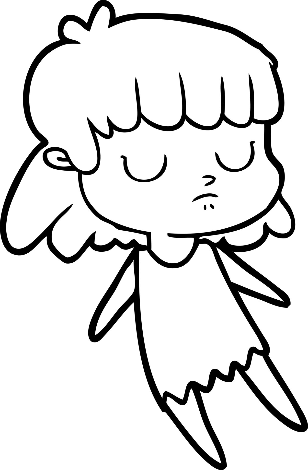 cartoon indifferent woman 12397835 Vector Art at Vecteezy