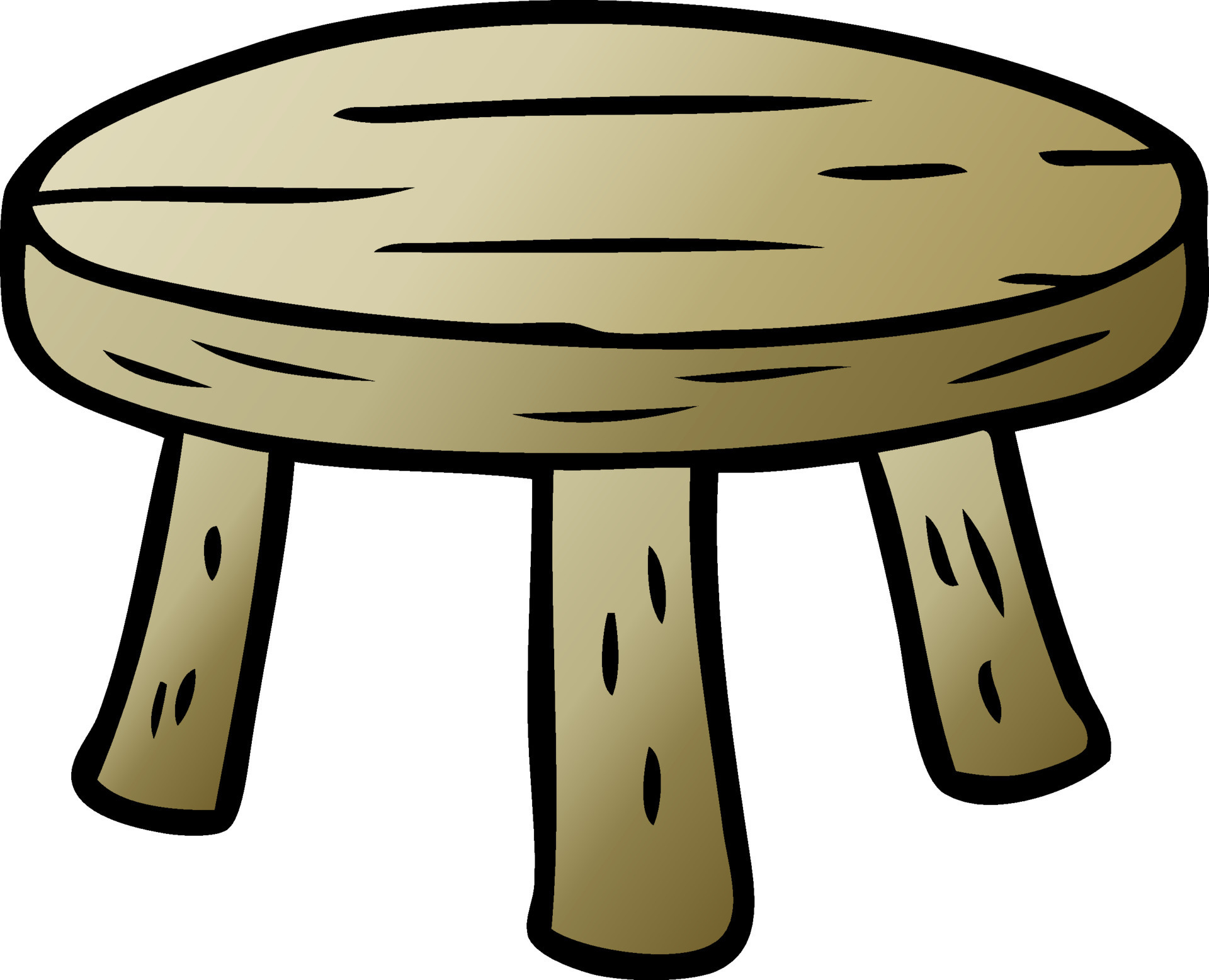 Cartoon Small Wooden Stool 12398359 Vector Art At Vecteezy