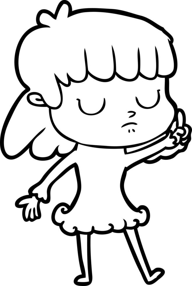 cartoon indifferent woman 12400233 Vector Art at Vecteezy