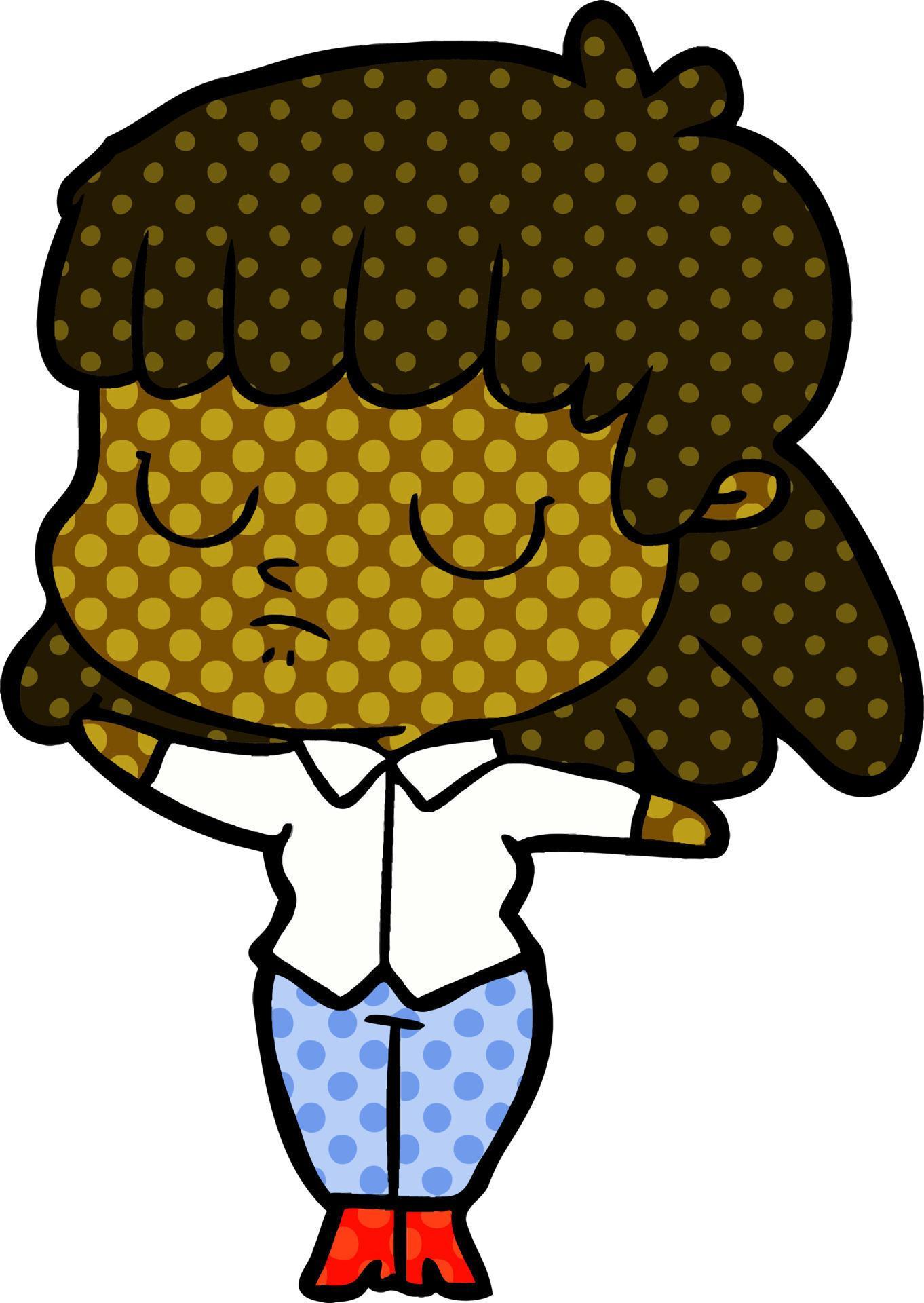 cartoon indifferent woman 12402023 Vector Art at Vecteezy