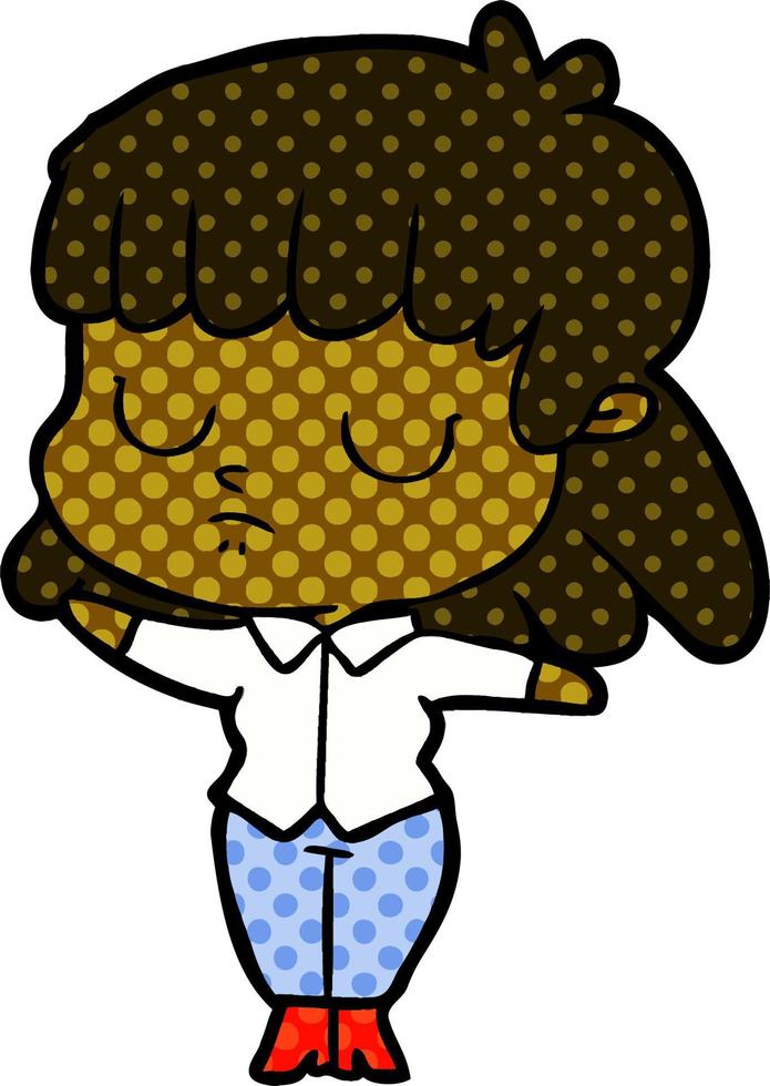 cartoon indifferent woman 12402023 Vector Art at Vecteezy