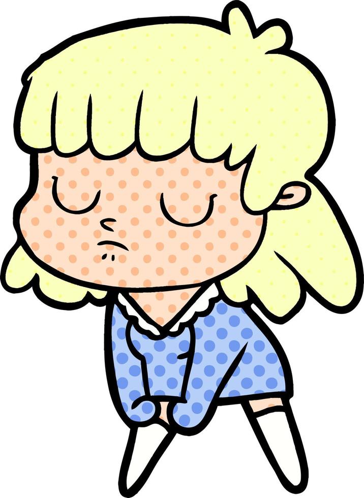 cartoon indifferent woman 12402027 Vector Art at Vecteezy