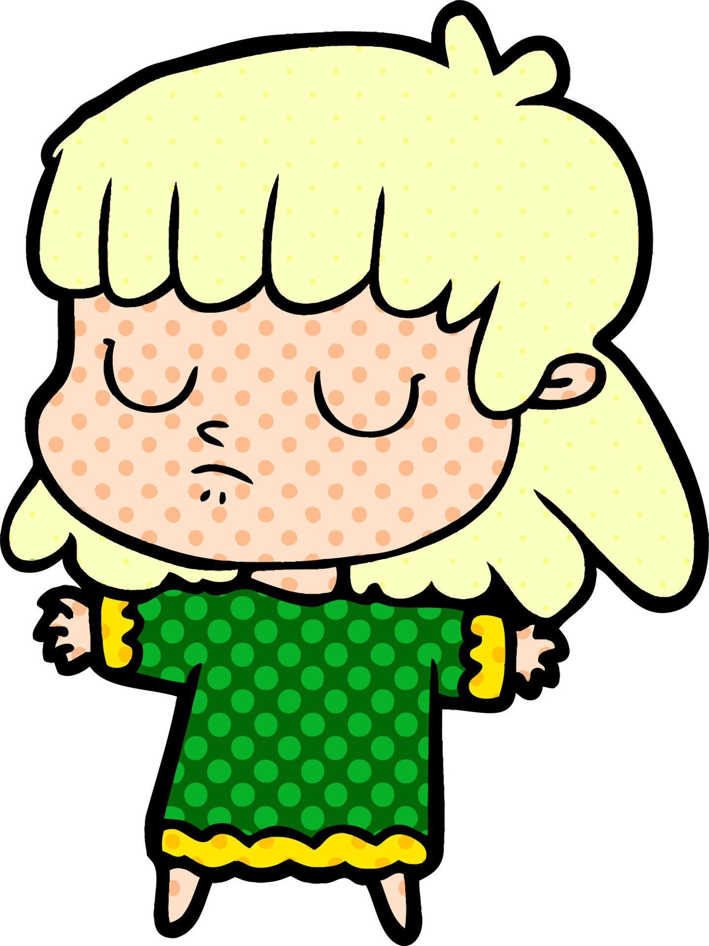 cartoon indifferent woman 12402834 Vector Art at Vecteezy