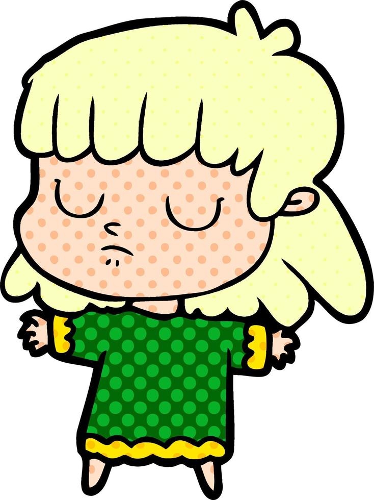 cartoon indifferent woman 12402834 Vector Art at Vecteezy