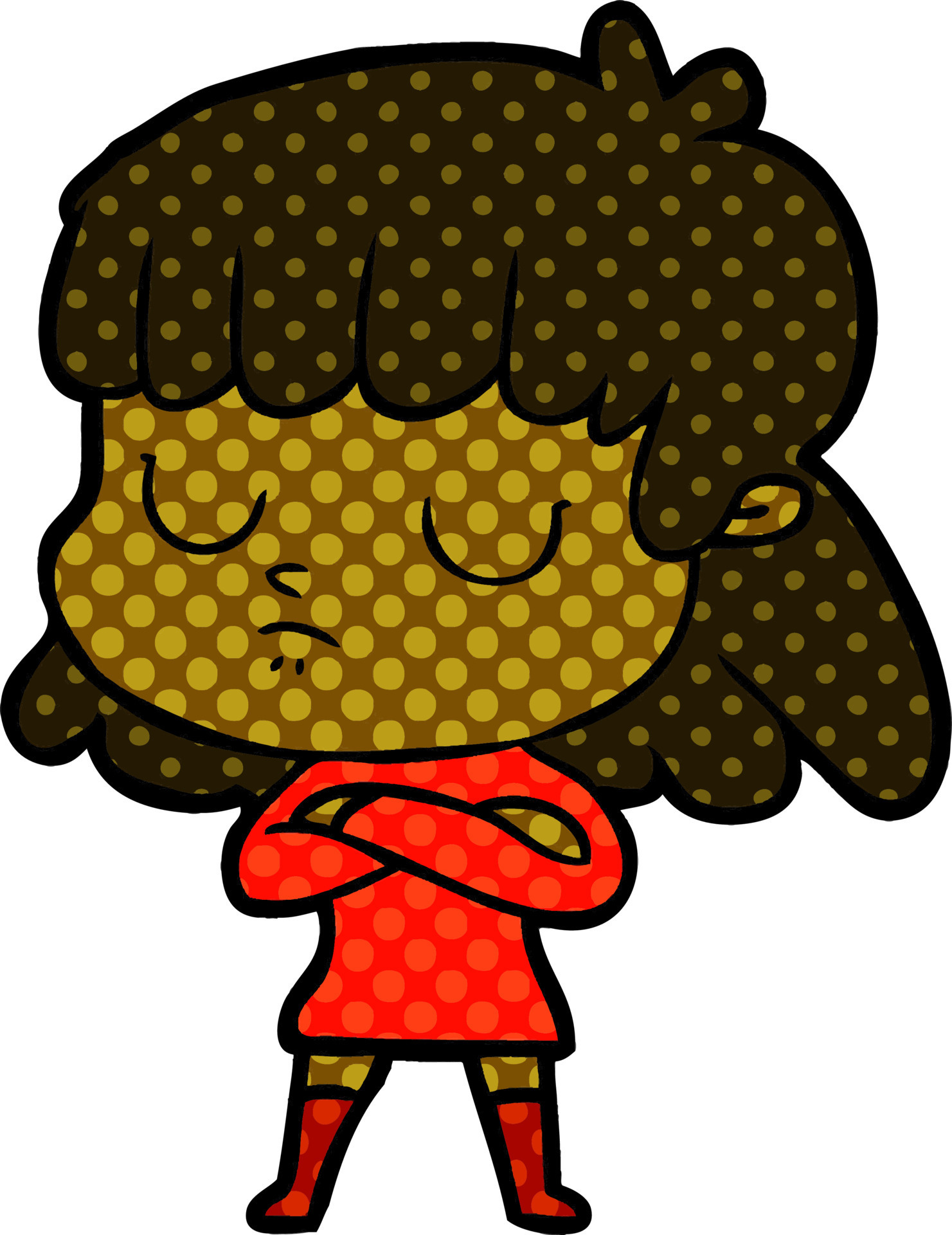 cartoon indifferent woman 12402881 Vector Art at Vecteezy