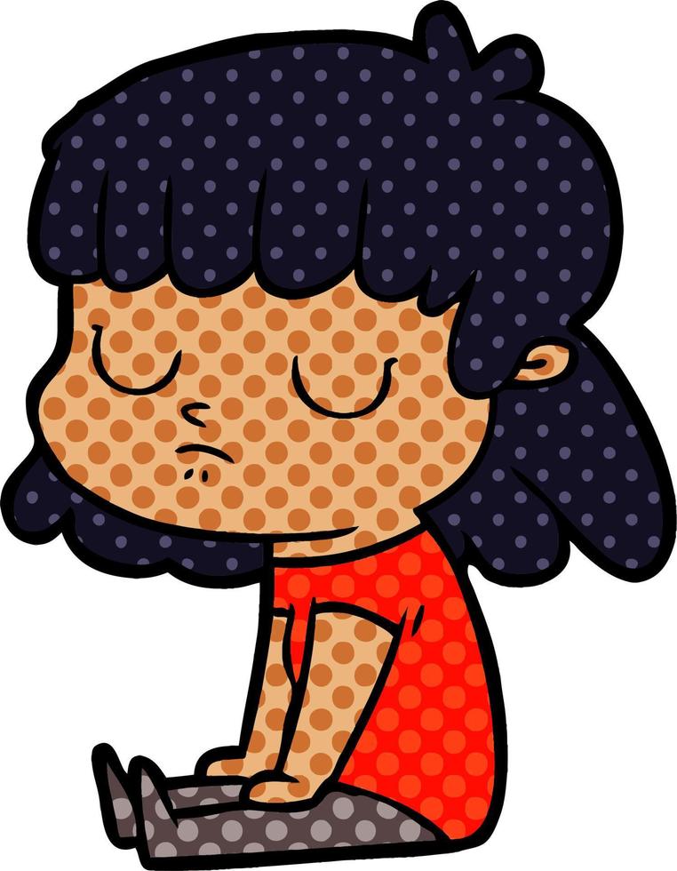 cartoon indifferent woman 12403426 Vector Art at Vecteezy