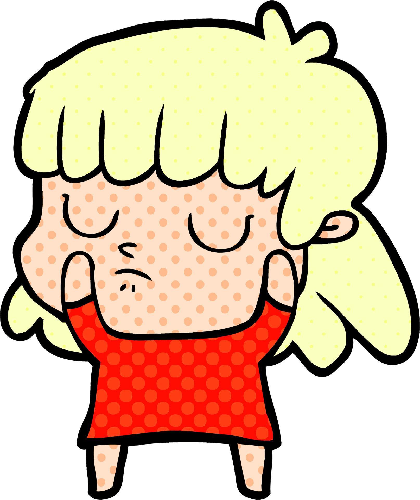 cartoon indifferent woman 12403457 Vector Art at Vecteezy