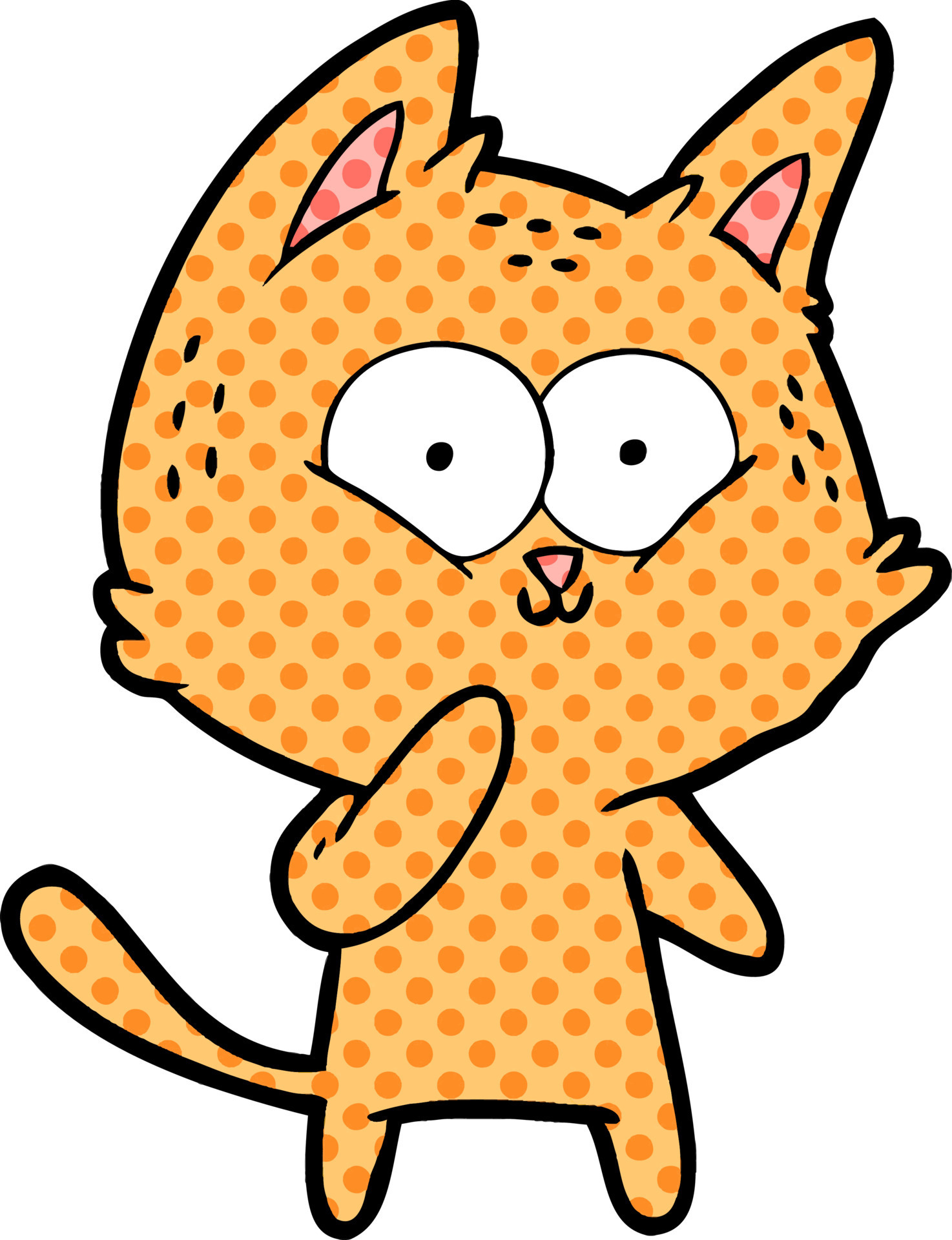 cartoon cat considering 12403521 Vector Art at Vecteezy
