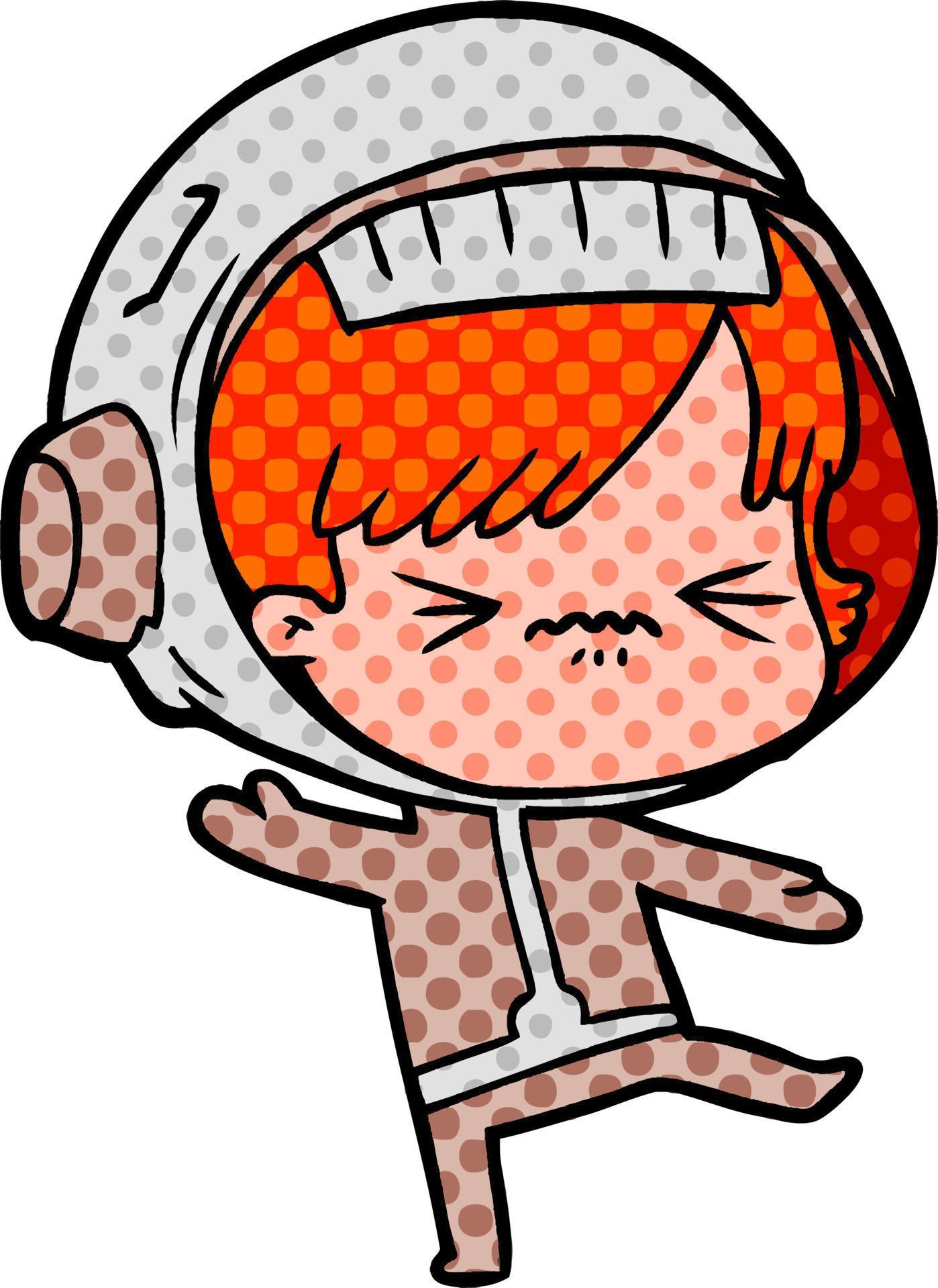 Angry Cartoon Space Girl 12403540 Vector Art At Vecteezy