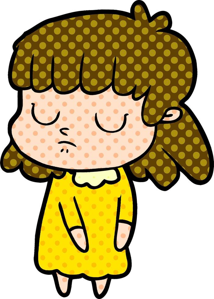 cartoon indifferent woman 12403848 Vector Art at Vecteezy