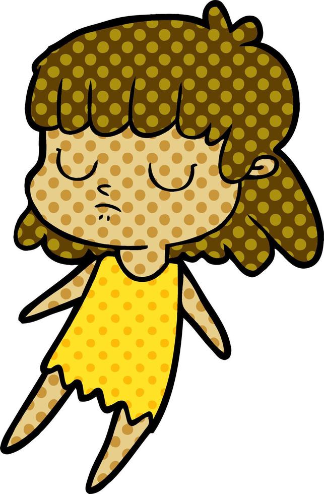 cartoon indifferent woman 12404625 Vector Art at Vecteezy