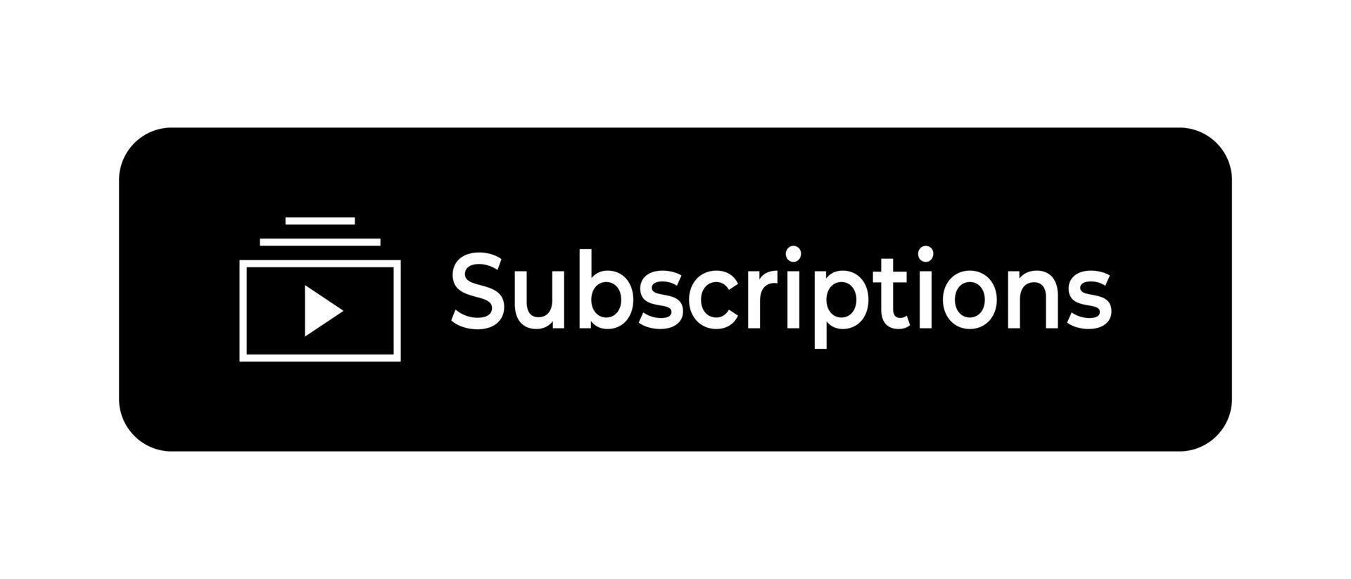 Subscription icon vector. Streaming video channel subscriptions ... Subscription icon vector. Streaming video channel subscriptions ...