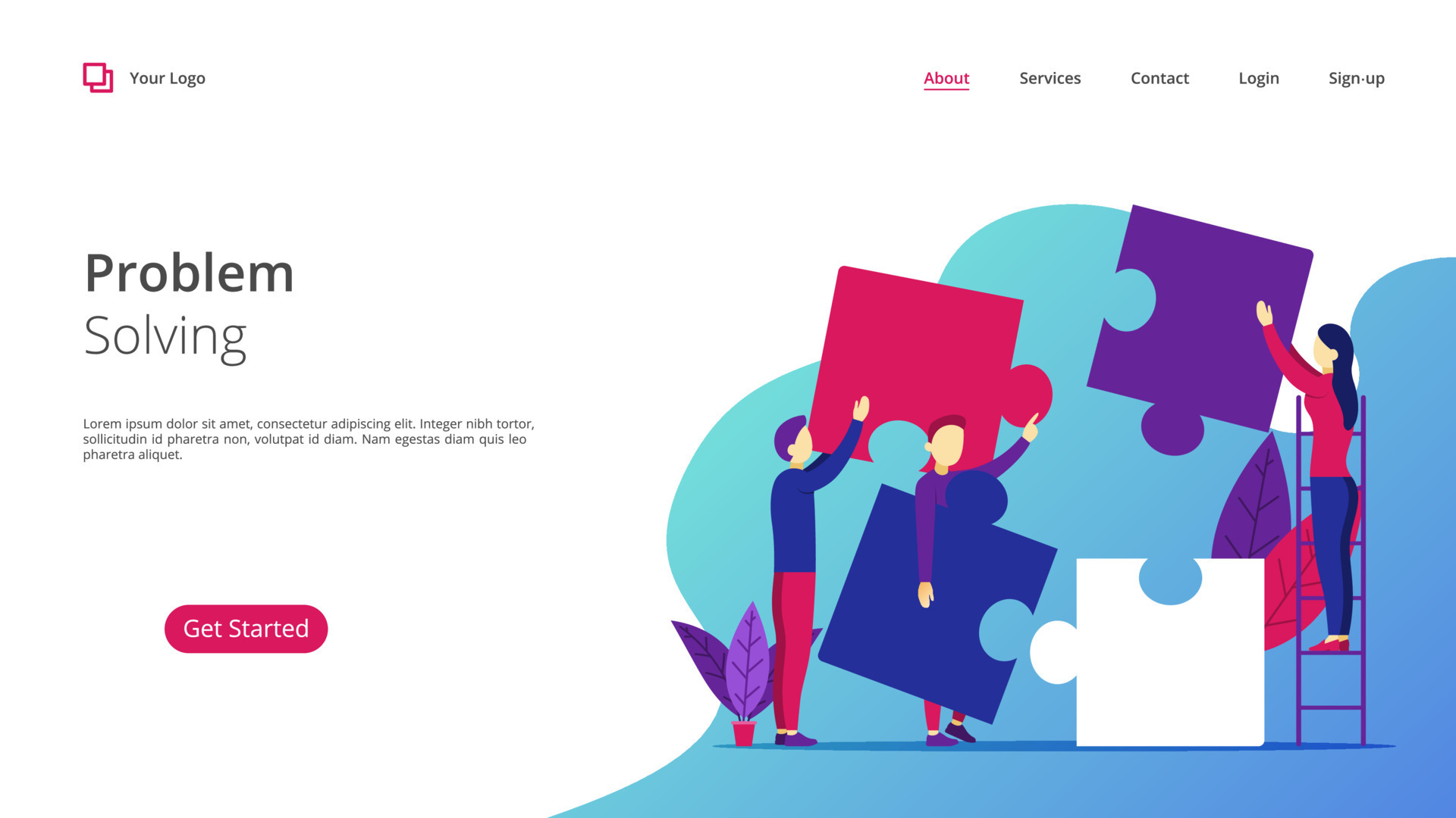 Group of young business people who solving problem 12406758 Vector Art ...