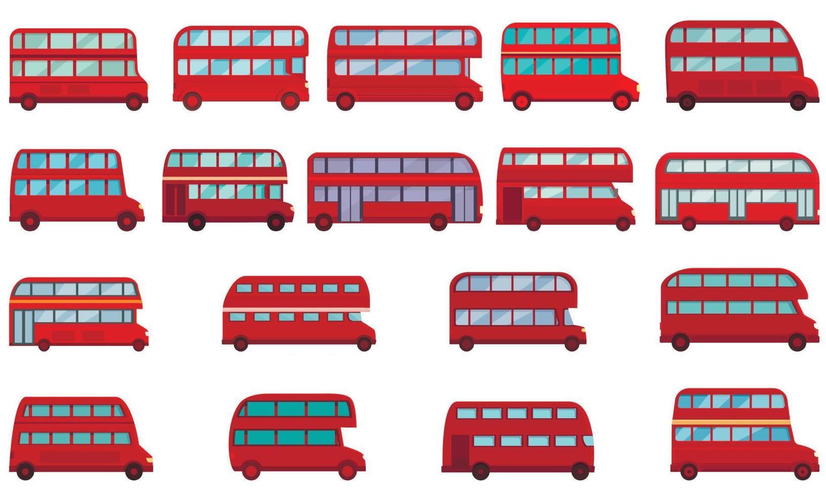 London bus icons set cartoon vector. Decker double 12407496 Vector Art ... London bus icons set cartoon vector. Decker double 12407496 Vector Art ...
