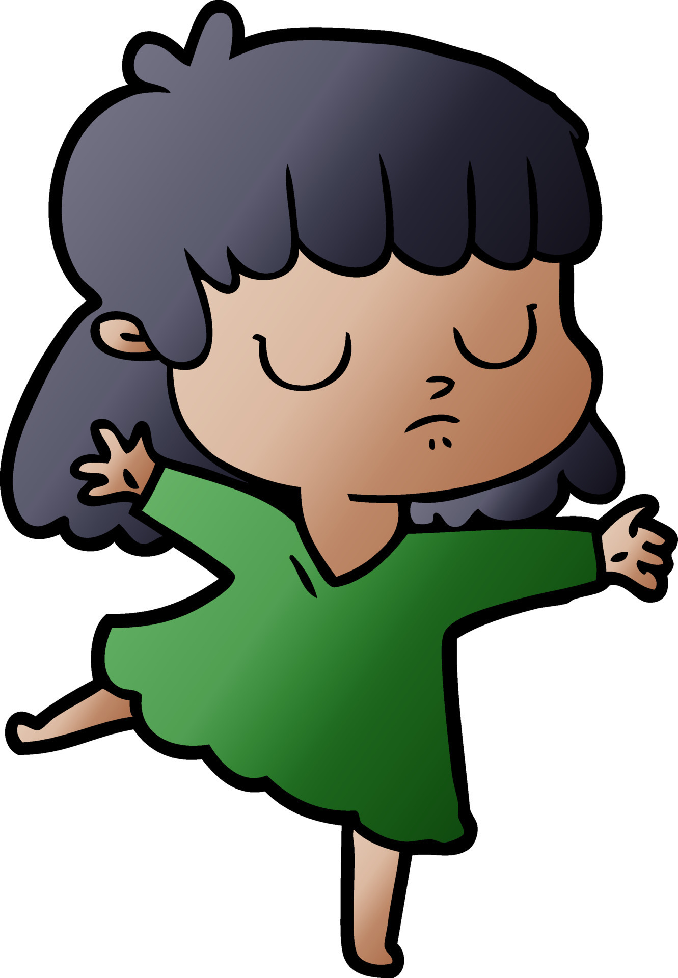 cartoon indifferent woman 12408022 Vector Art at Vecteezy