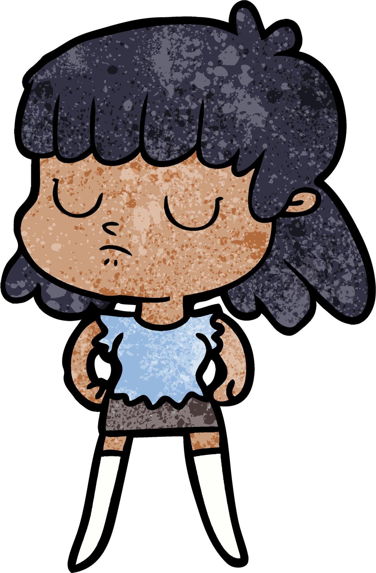 cartoon indifferent woman 12408217 Vector Art at Vecteezy