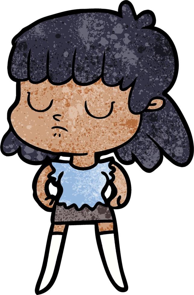 cartoon indifferent woman 12408217 Vector Art at Vecteezy