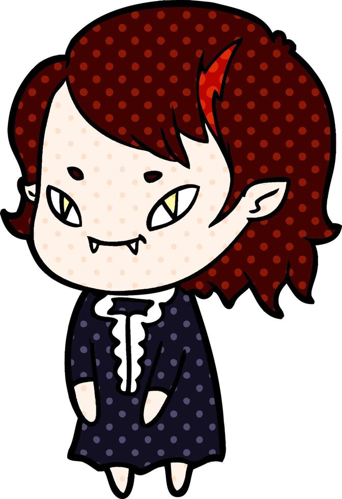 Cartoon Friendly Vampire Girl 12409283 Vector Art At Vecteezy