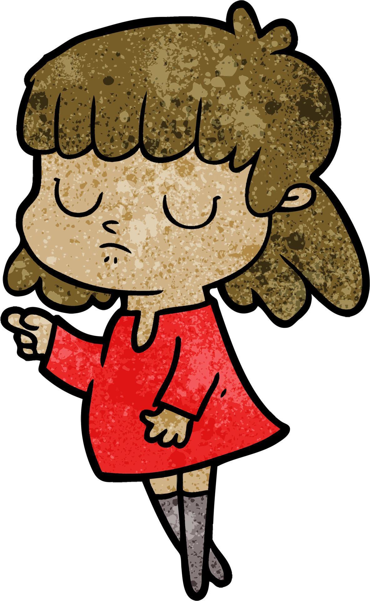 cartoon indifferent woman 12409999 Vector Art at Vecteezy