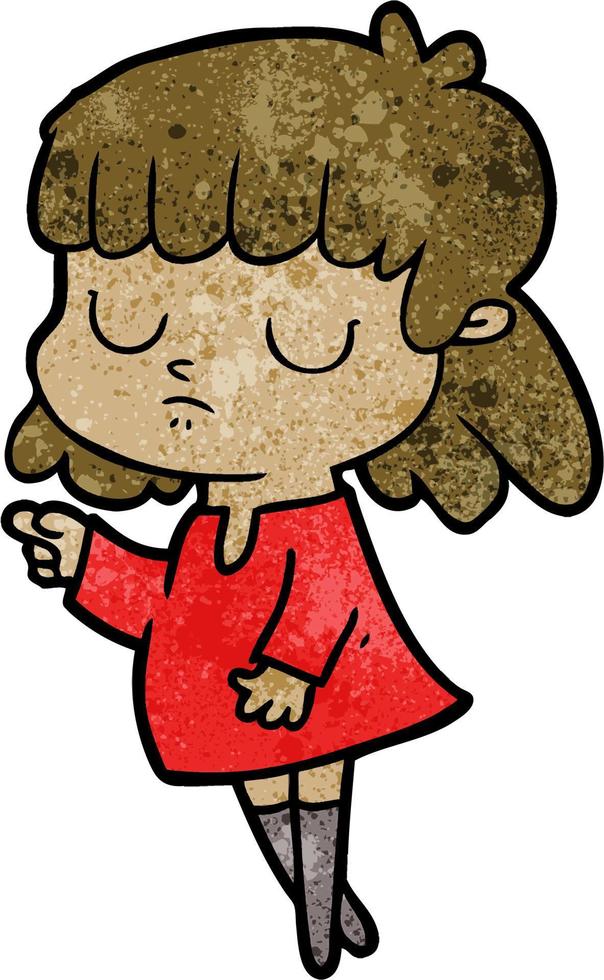 cartoon indifferent woman 12409999 Vector Art at Vecteezy