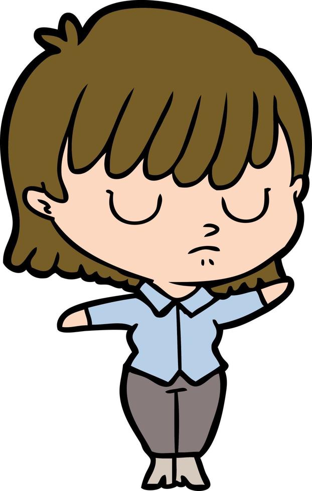 cartoon character woman 12411041 Vector Art at Vecteezy