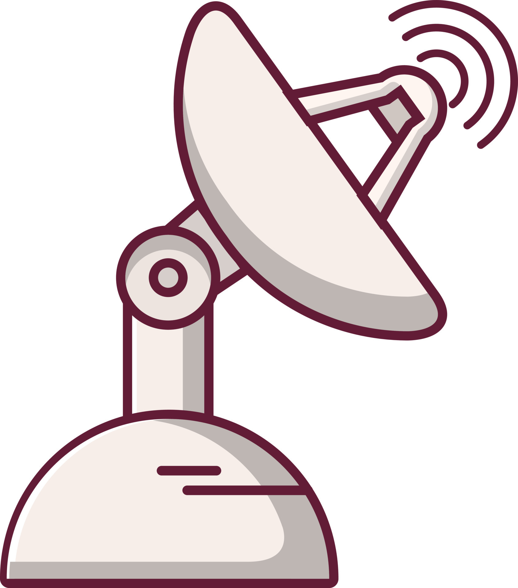 Communication Parabolic Satellite Dish Space Receivers Transmitting