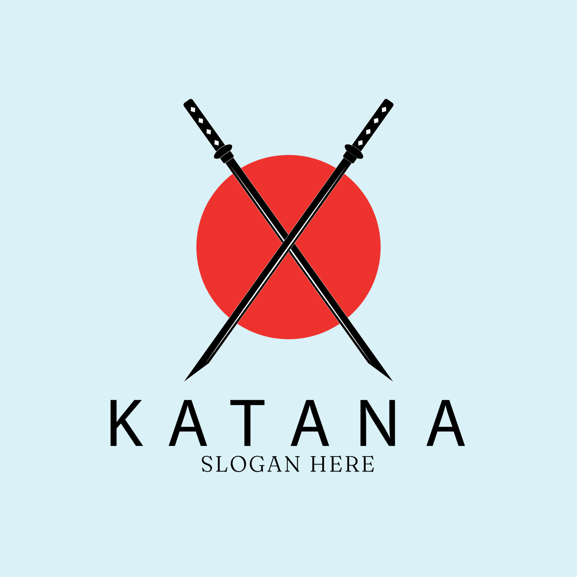Katana sword line art logo, icon and symbol, vector illustration design ... Katana sword line art logo, icon and symbol, vector illustration design ...