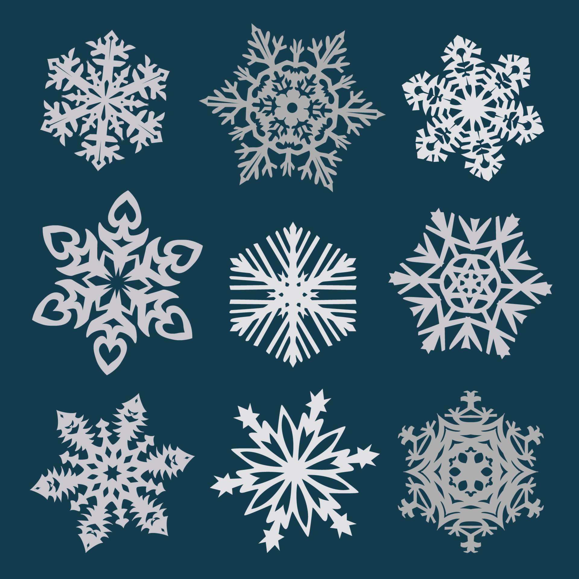 Snowflake Silhouette Vector