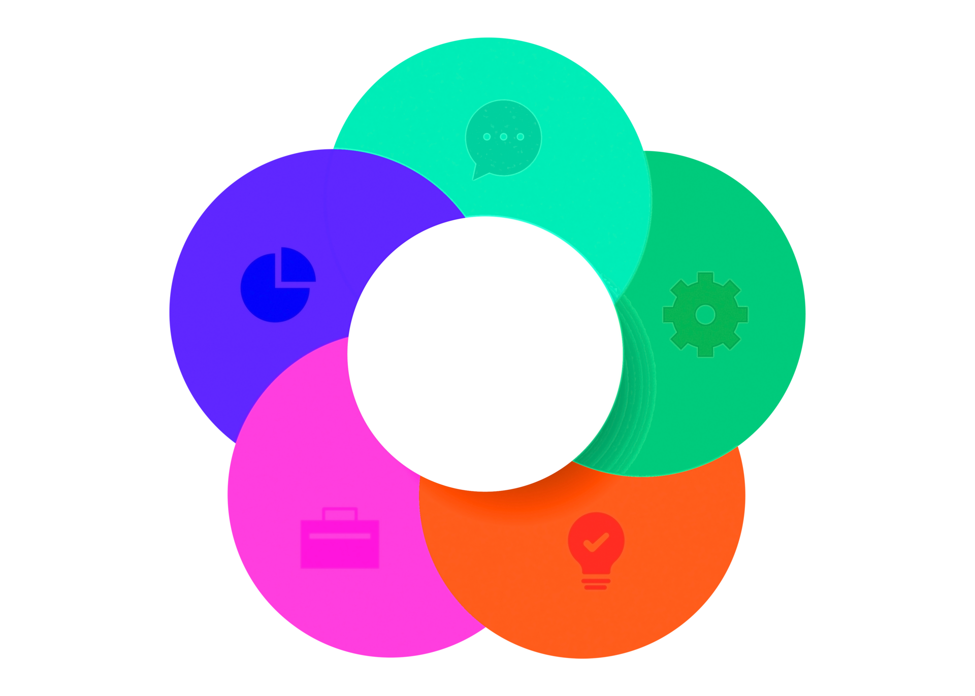 Free Five Steps Colorful Circle Object For Infographic Template