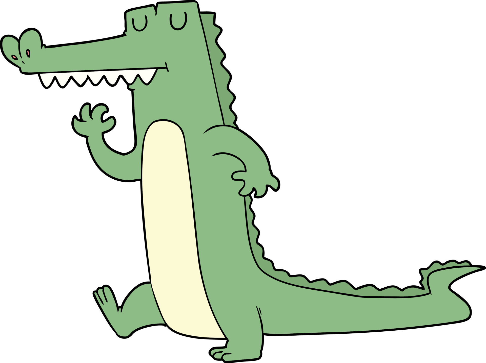 Cartoon Crocodile Character 12415208 Vector Art At Vecteezy