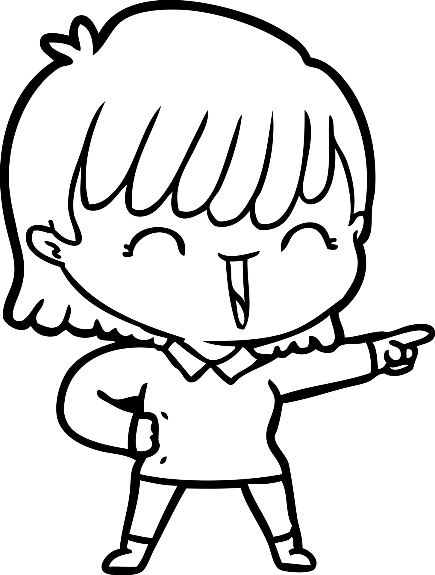 Cartoon Woman Character 12415297 Vector Art At Vecteezy