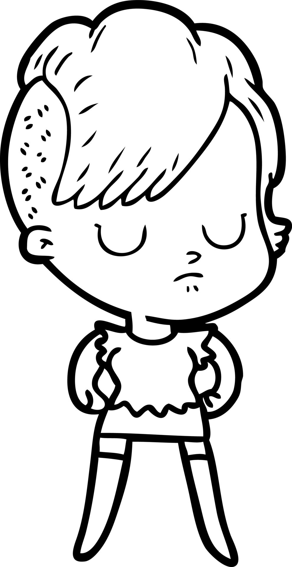 Cartoon Woman Character 12415668 Vector Art At Vecteezy