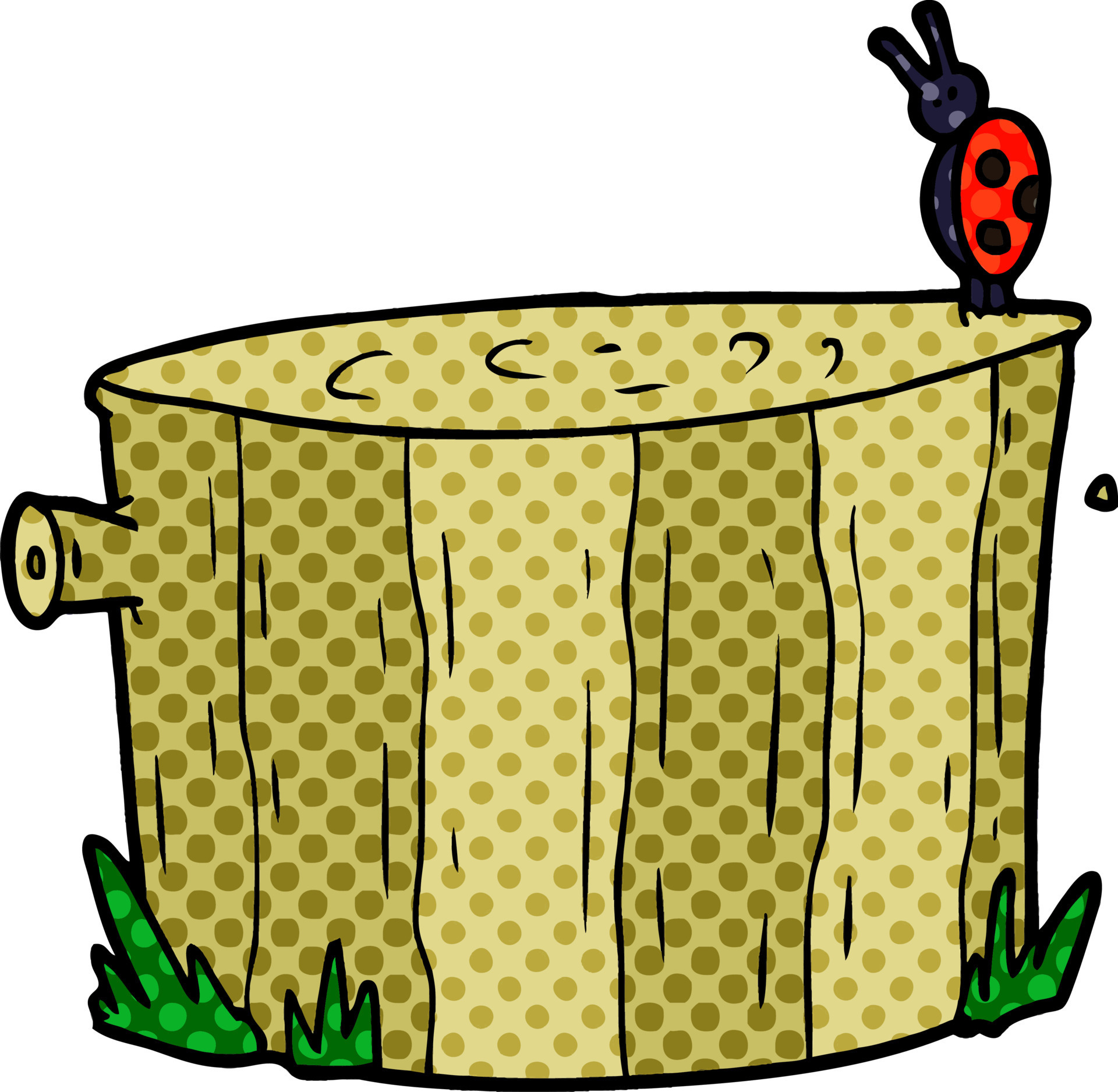 Cartoon Tree Stump 12416916 Vector Art At Vecteezy