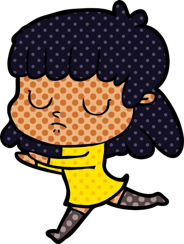 cartoon indifferent woman 12418226 Vector Art at Vecteezy