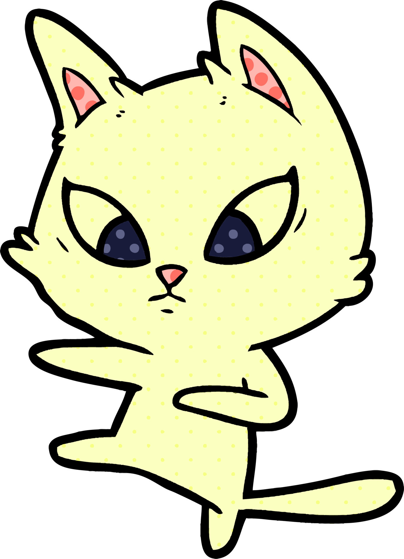 confused cartoon cat 12419037 Vector Art at Vecteezy