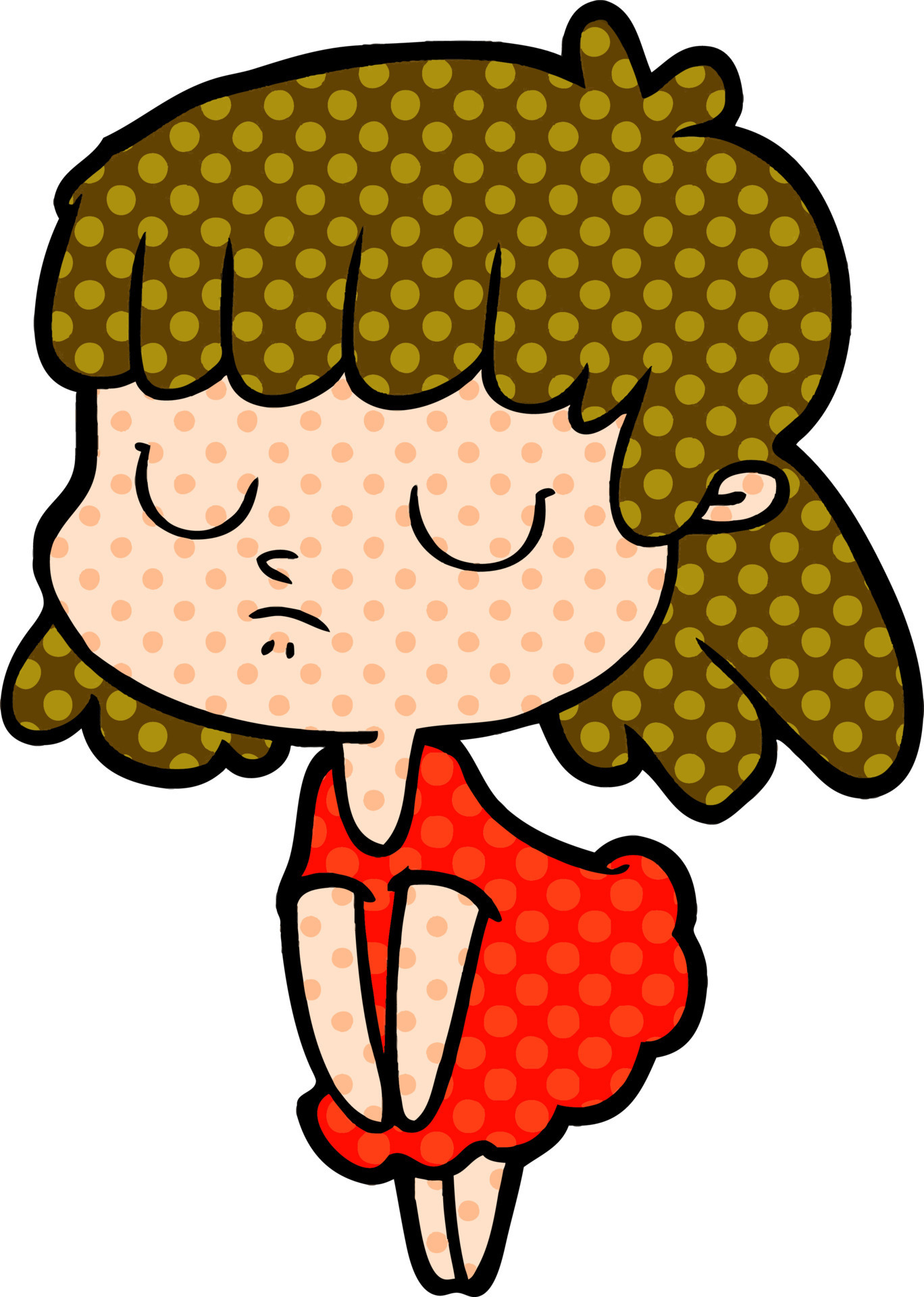 cartoon indifferent woman 12419702 Vector Art at Vecteezy