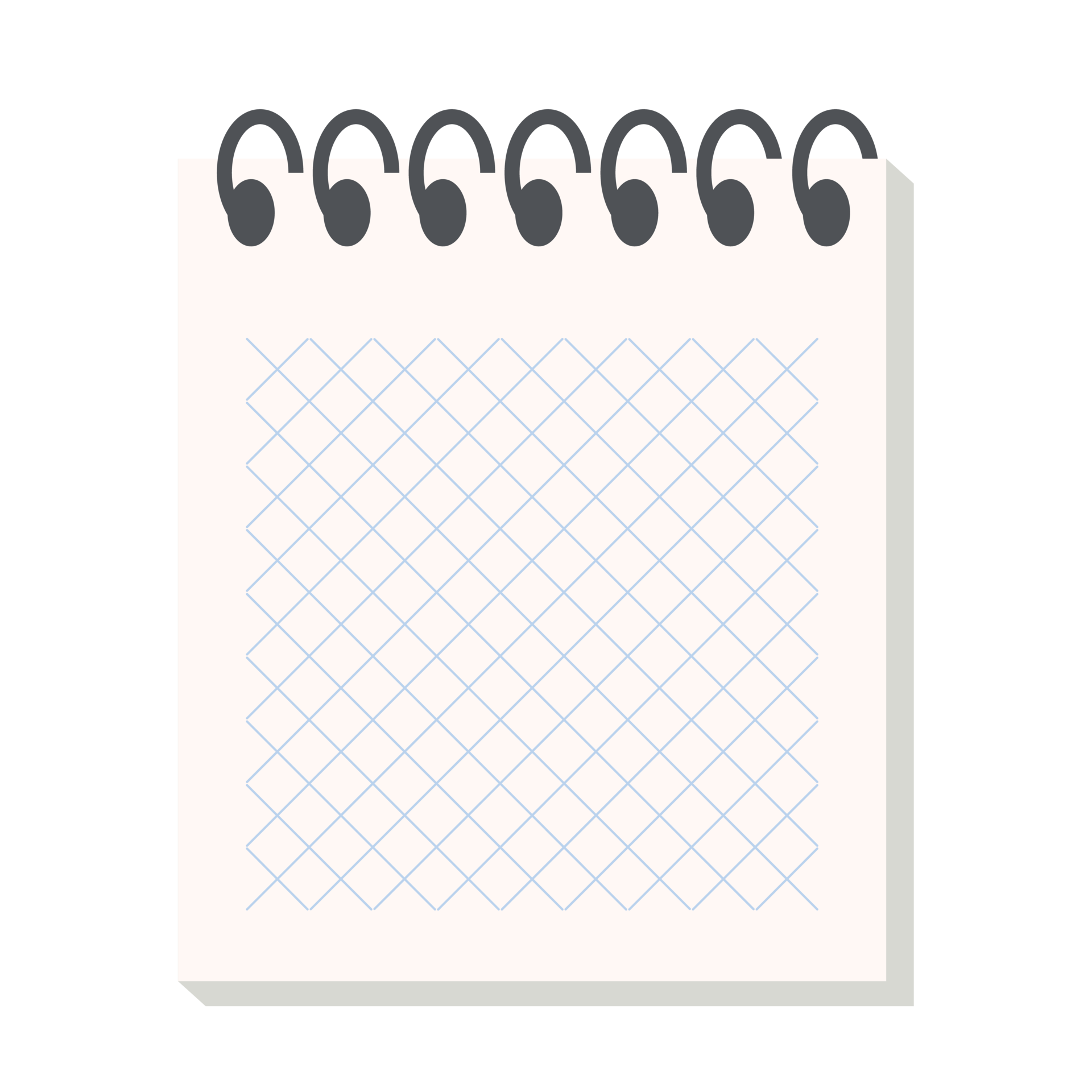 blank notebook isometric line paper texture variation collection set ...