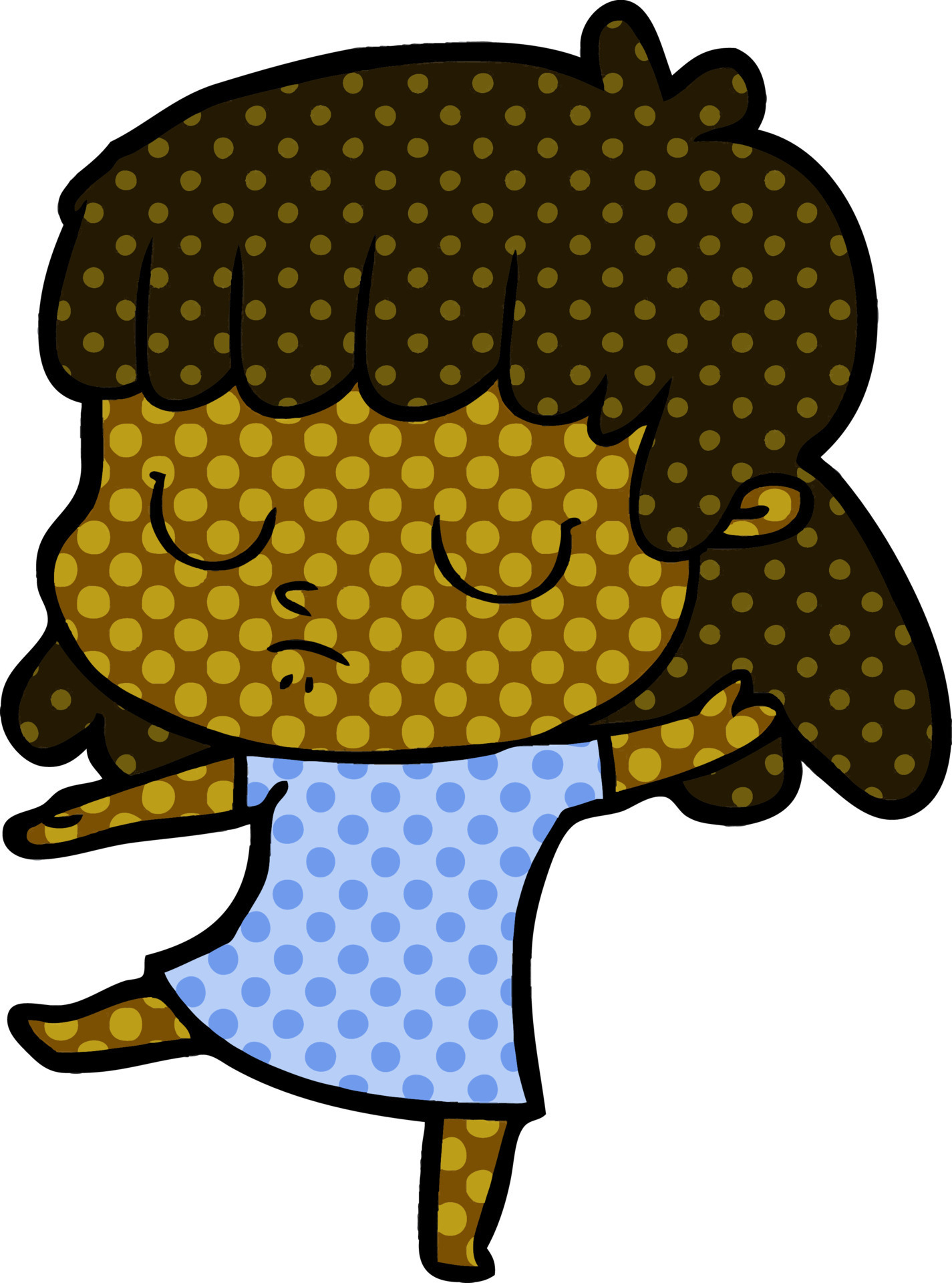 cartoon indifferent woman dancing 12420671 Vector Art at Vecteezy