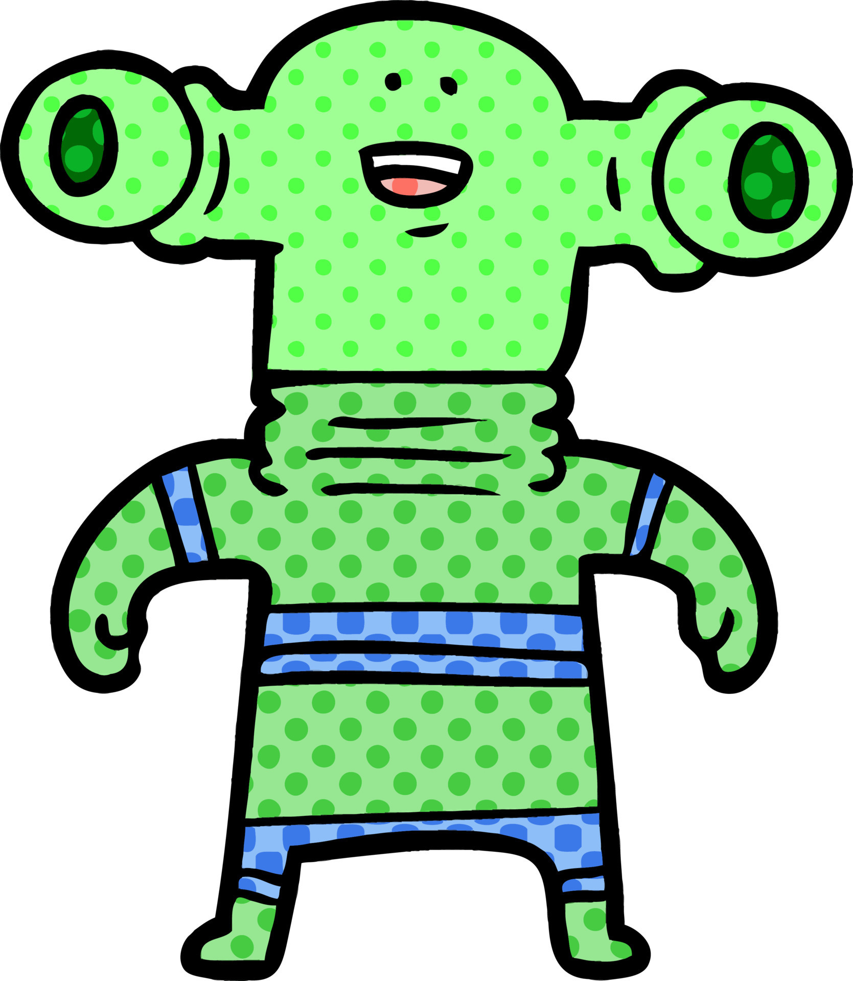 Friendly Cartoon Alien 12420837 Vector Art At Vecteezy