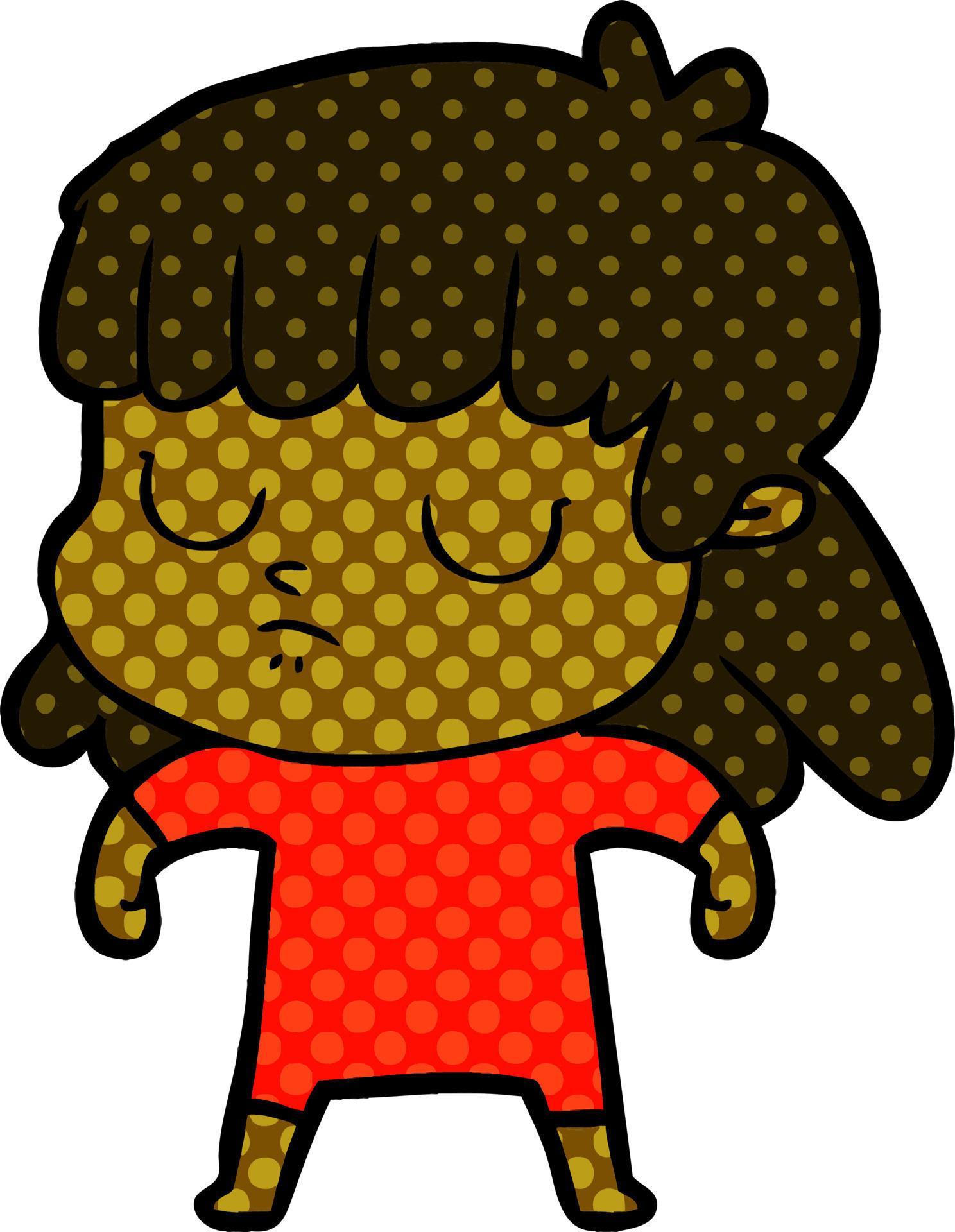 cartoon indifferent woman 12420923 Vector Art at Vecteezy