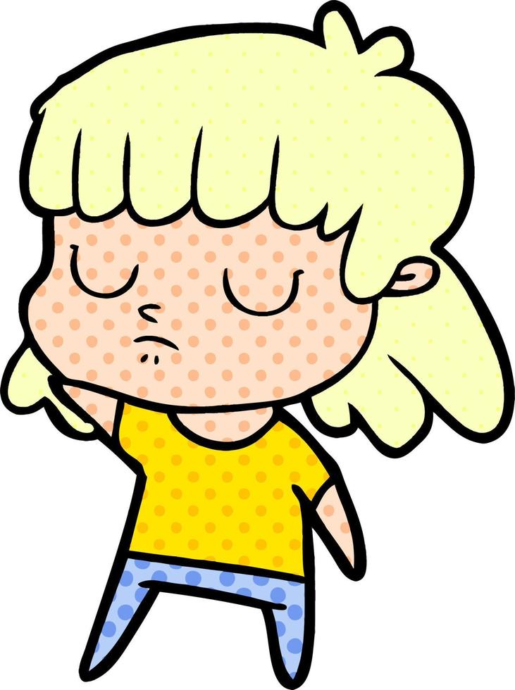 cartoon indifferent woman 12421193 Vector Art at Vecteezy