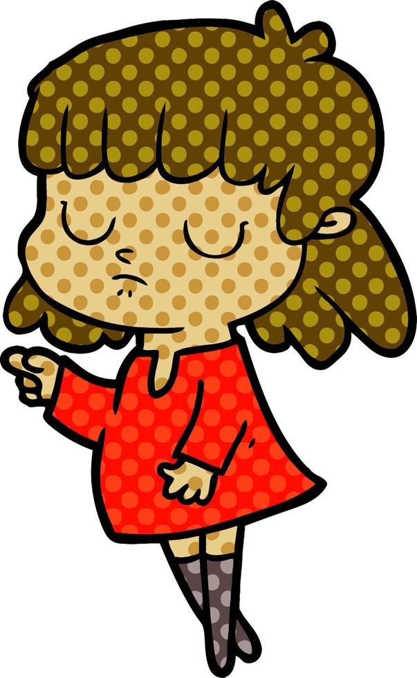 cartoon indifferent woman 12421272 Vector Art at Vecteezy