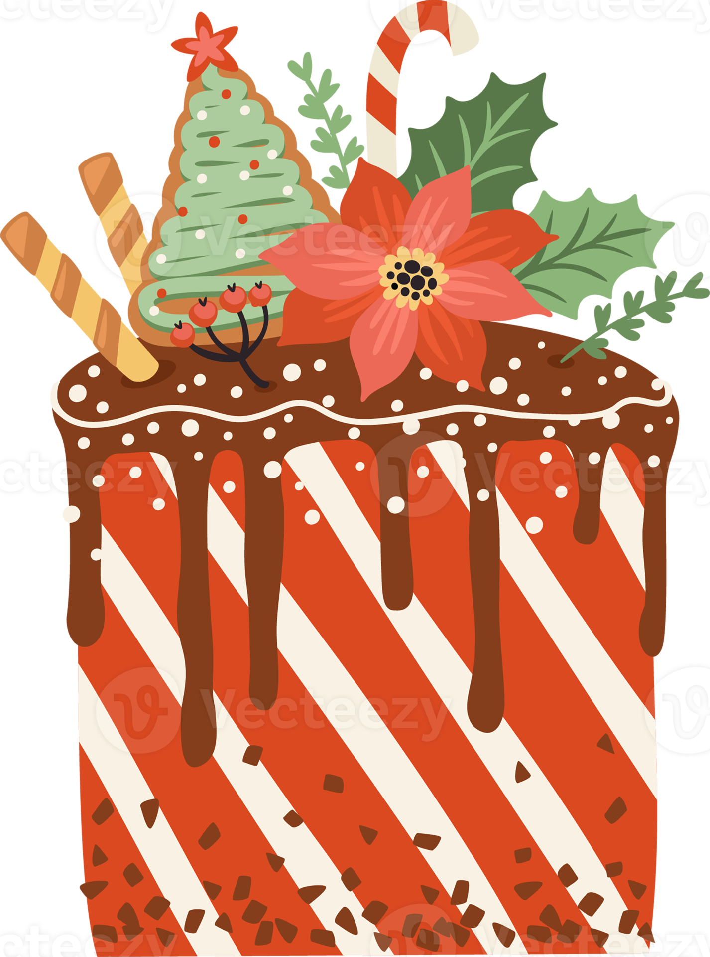 Christmas sweet. Isolated illustration. 12421356 PNG