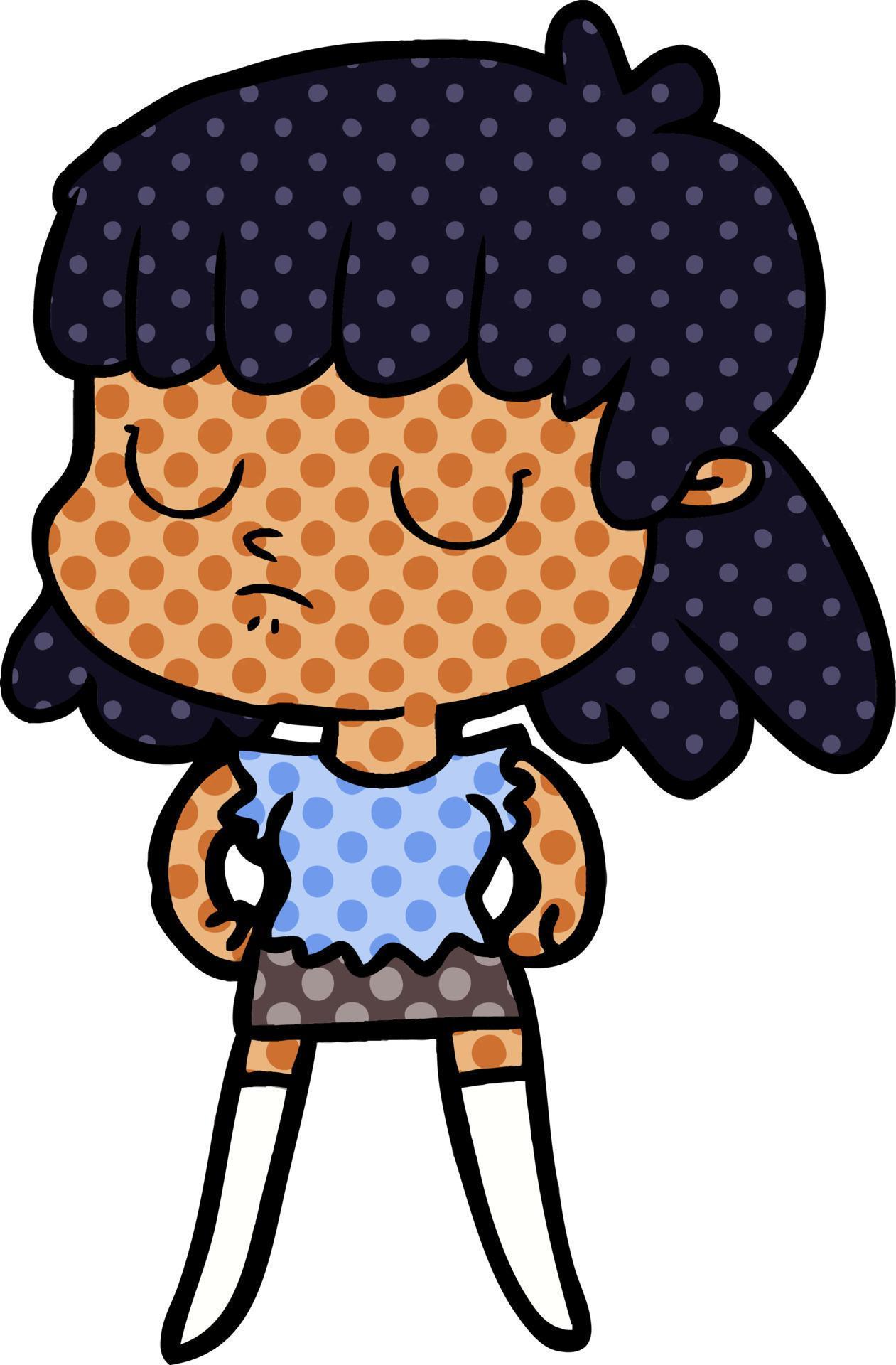 cartoon indifferent woman 12421498 Vector Art at Vecteezy