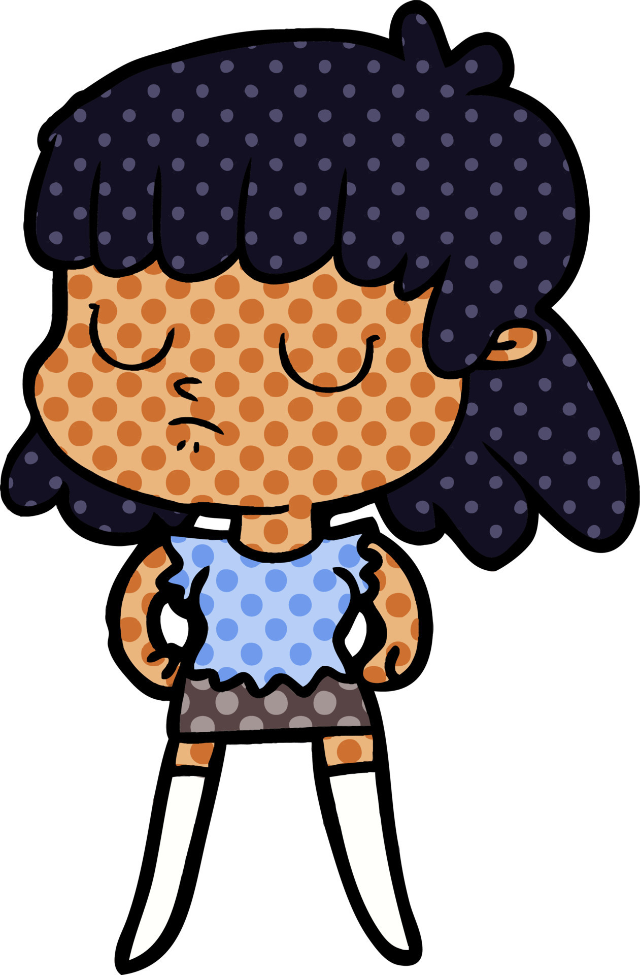 cartoon indifferent woman 12421498 Vector Art at Vecteezy