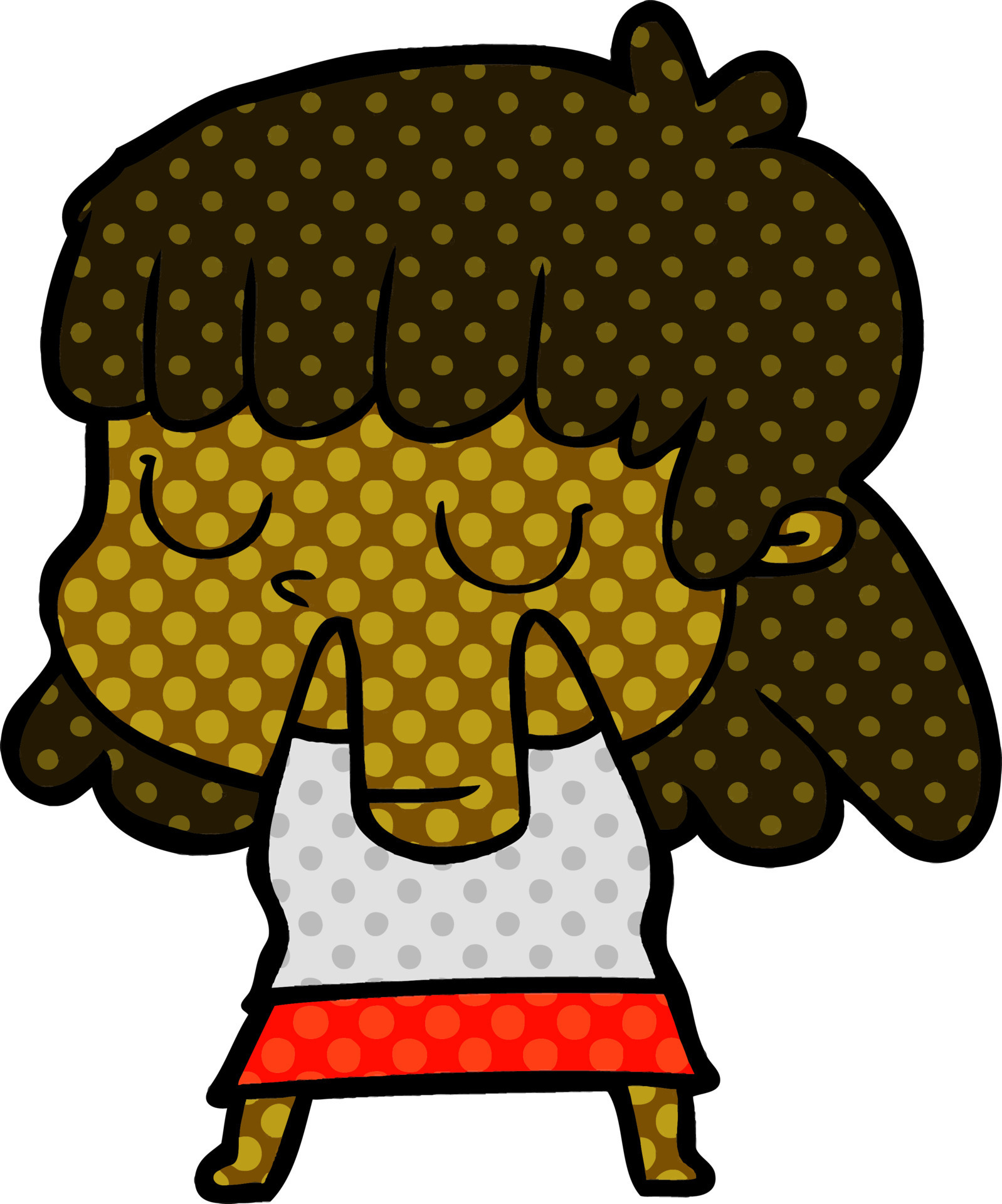 cartoon indifferent woman 12421508 Vector Art at Vecteezy