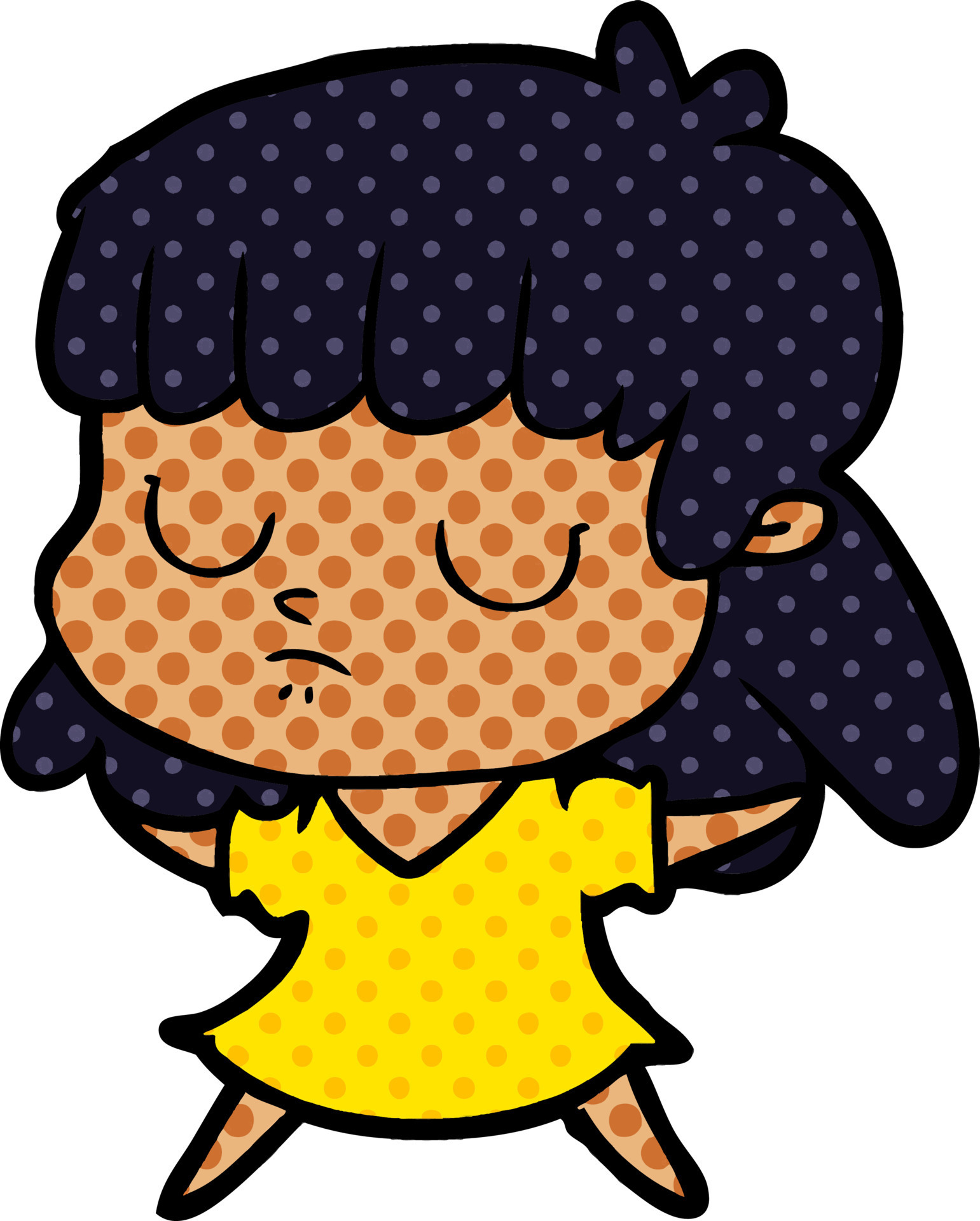 cartoon indifferent woman 12422011 Vector Art at Vecteezy