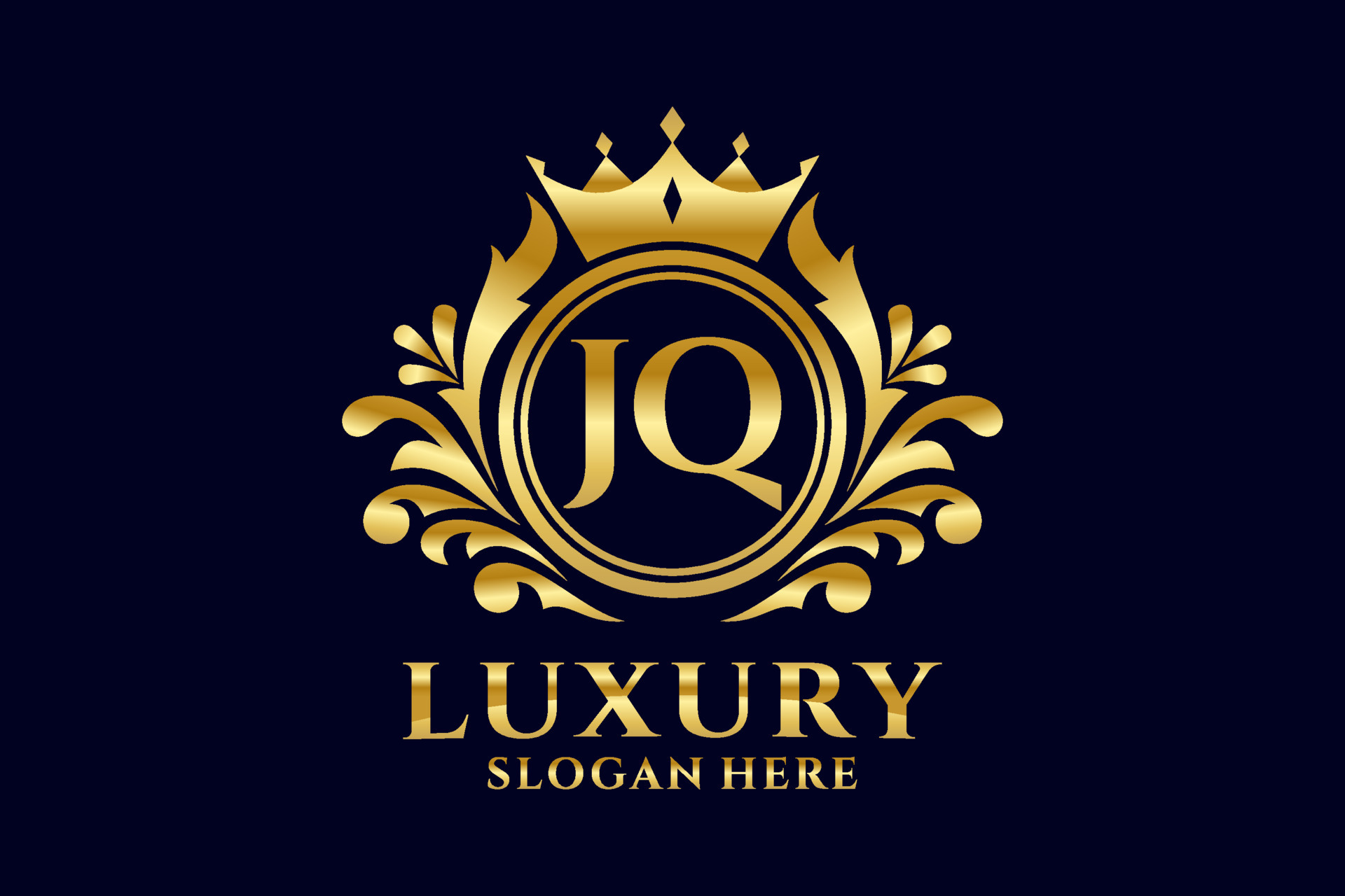Initial Jq Letter Royal Luxury Logo Template In Vector Art For Luxurious Branding Projects And