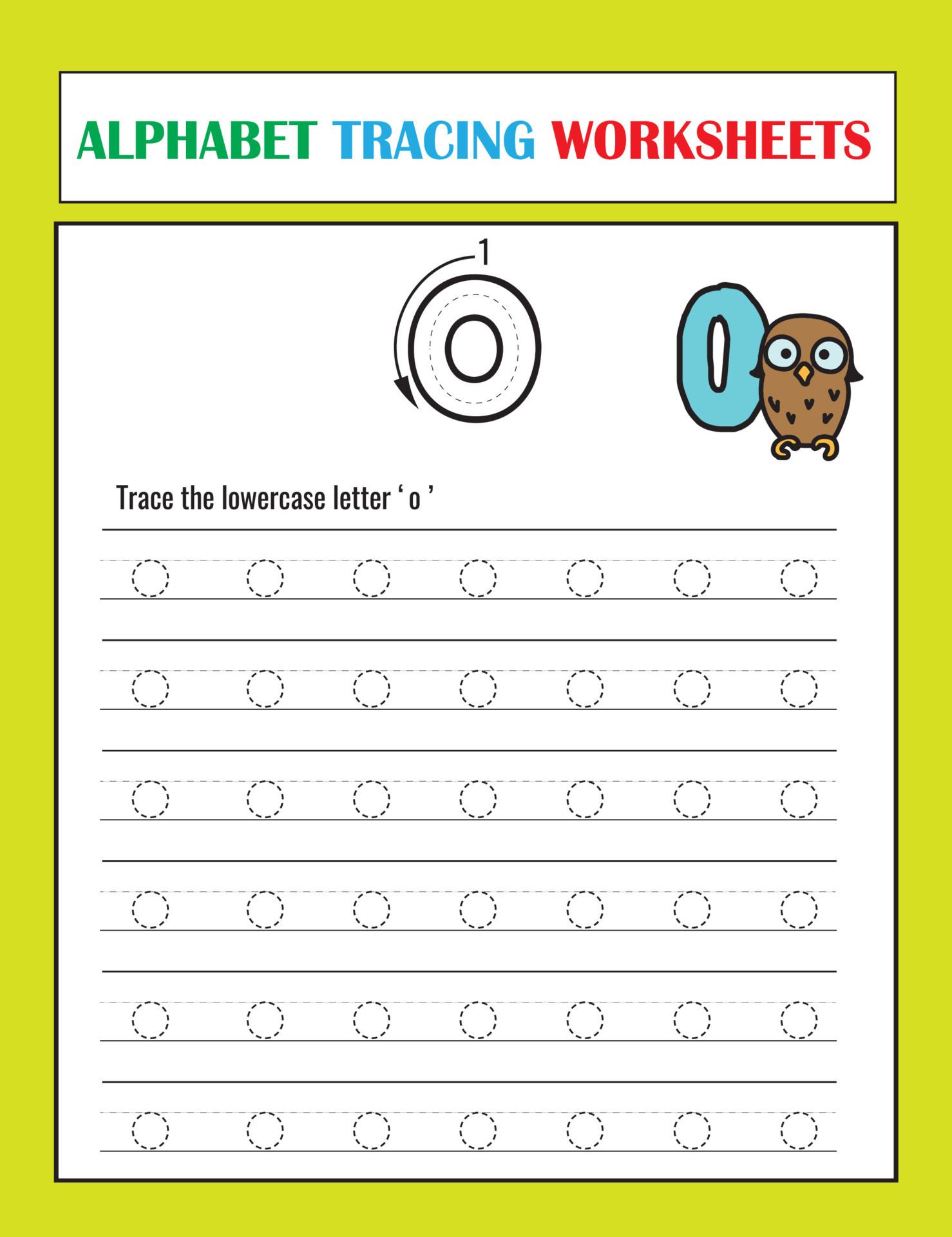 Printable Alphabet Tracing Worksheets 12425120 Vector Art at Vecteezy